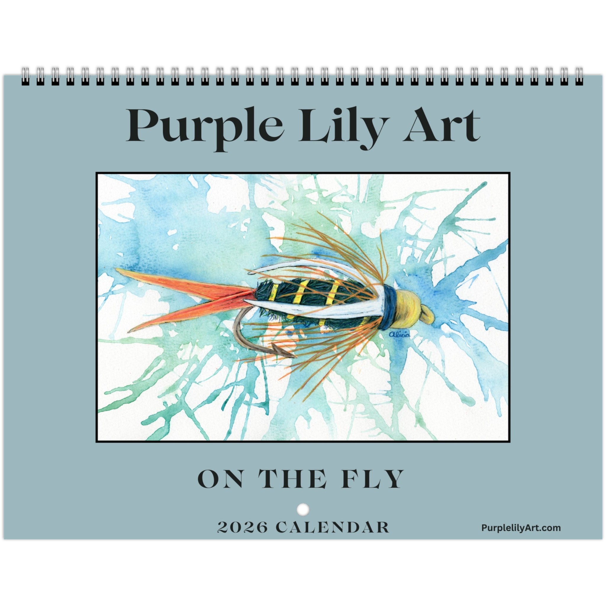 On The Fly 12 Month 2025 Calendar – Purple Lily Art